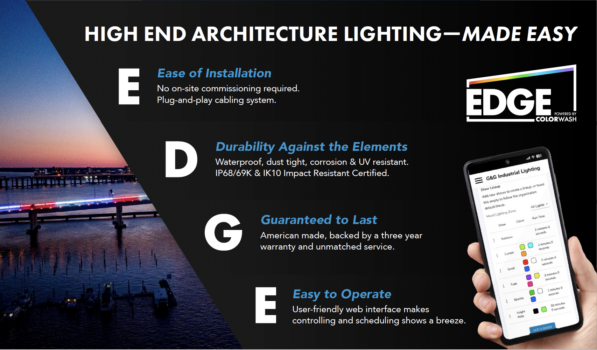 EDGE Outdoor Color LED Luminaire | G&G Industrial Lighting
